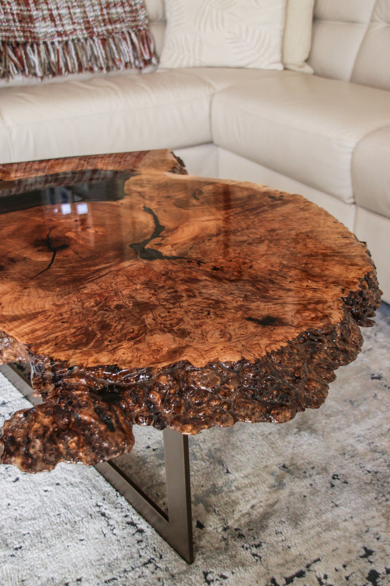 Birdseye Maple Burl Coffee Table – Canyon Ridge Studio
